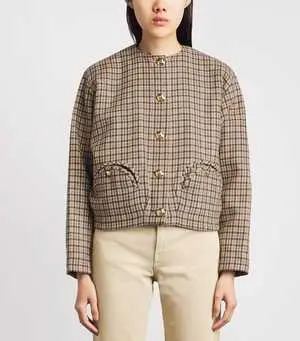 BLAZÉ MILANO Virgin Wool-cashmere Check Altai Jacket