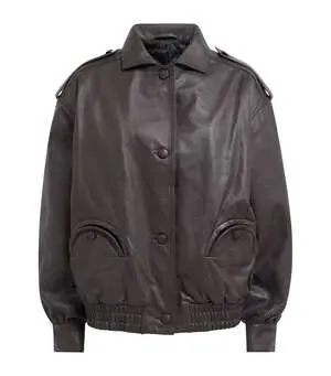 BLAZÉ MILANO Charlie Leather Bomber Jacket