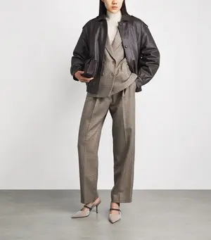 BLAZÉ MILANO Charlie Leather Bomber Jacket