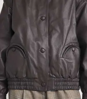 BLAZÉ MILANO Charlie Leather Bomber Jacket