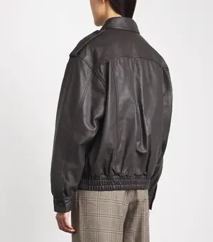 BLAZÉ MILANO Charlie Leather Bomber Jacket
