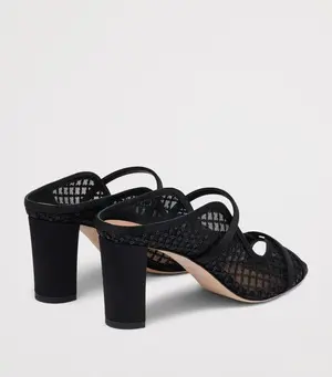MALONE SOULIERS Sequin Mesh Norah Heeled Sandals 70