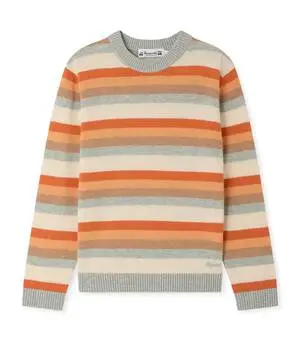Bonpoint Wool-cotton Striped Sweater - Orange