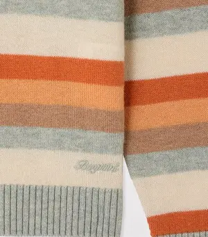 Bonpoint Striped Wool-cotton Crew Neck Jumper