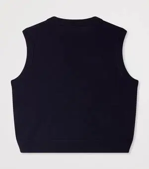 Bonpoint Wool Cherry Argyle Sweater Vest