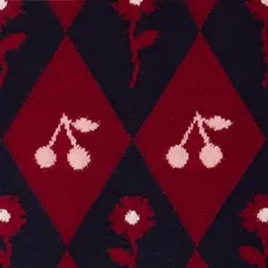 Bonpoint Wool Cherry Argyle Sweater Vest