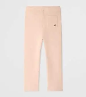 Bonpoint Organic Cotton Sweatpants With Embroidered Cherry Detail