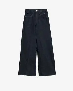 Isabel Marant Étoile Lemony Wide-leg Jeans - Dark Midnight