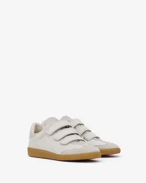 Isabel Marant Étoile Calfskin Suede Low-top Sneakers - Ecru