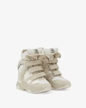 Isabel Marant Étoile Balskee Suede Wedge Sneakers - White