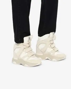 Isabel Marant Étoile Balskee Suede Wedge Sneakers - White