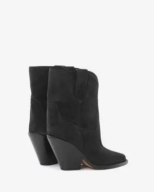 Isabel Marant Étoile Leyane Suede Heeled Boots - Black