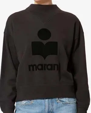 ETOILE Moby Cotton Sweatshirt With Logo - Black