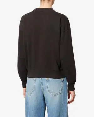 ETOILE Moby Cotton Sweatshirt With Logo - Black