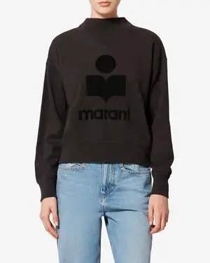 ETOILE Moby Cotton Sweatshirt With Logo - Black