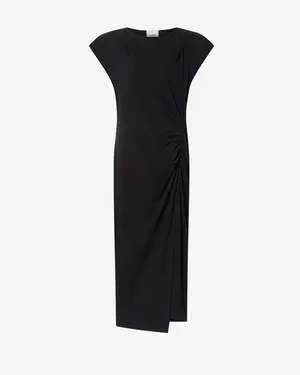 Isabel Marant Étoile Nadela Draped Jersey Maxi Dress - Black