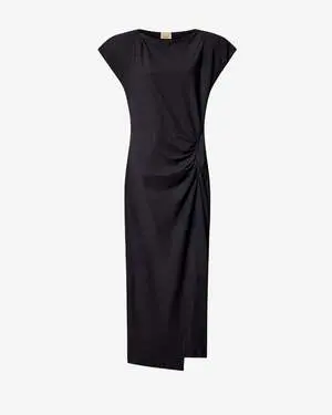 Isabel Marant Étoile Nadela Draped Jersey Maxi Dress - Black