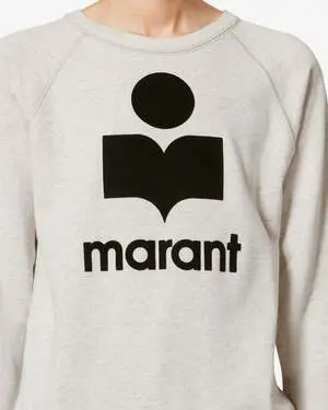 ETOILE Cotton Sweatshirt With Logo - Ecru