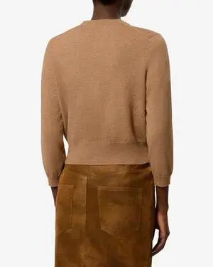 ETOILE Lona Cotton And Wool Knit Cardigan - Camel-light Grey