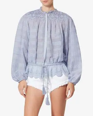 ETOILE Polly Organic Cotton And Lace Blouse