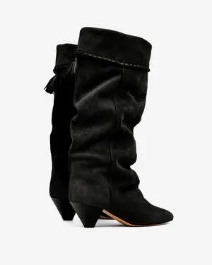 Isabel Marant Étoile Elita Suede Boots - Black
