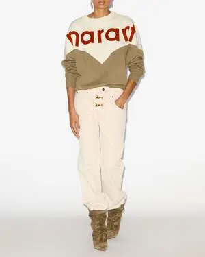 Isabel Marant Étoile Brinley Leather Straight Leg Trousers