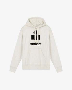 Isabel Marant Étoile Miley Logo Oversize Hoodie Sweatshirt - Ecru