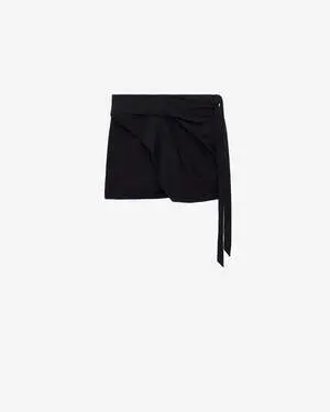 Isabel Marant Étoile Berenice Jersey Mini Wrap Skirt - Black