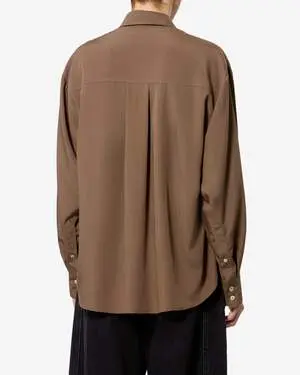 Isabel Marant Étoile Fabriza Striped Modal Shirt - Khaki