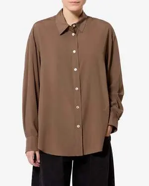 Isabel Marant Étoile Fabriza Striped Modal Shirt - Khaki