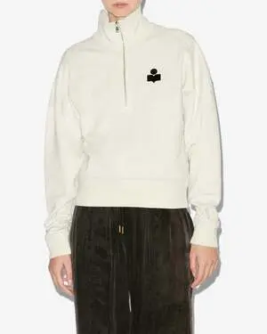 ETOILE Cotton Half-zip Sweatshirt With Logo Detail