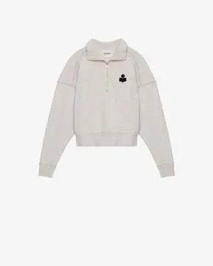ETOILE Cotton Half-zip Sweatshirt With Logo Detail