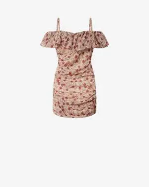 ETOILE Davilia Dress - Ecru-raspberry