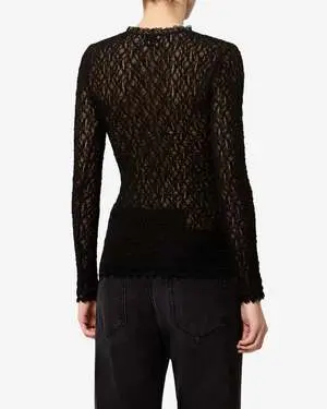 Isabel Marant Étoile Brany Lace Top - Black