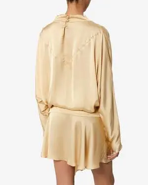 Isabel Marant Étoile Neline Draped Satin Dress - Beige