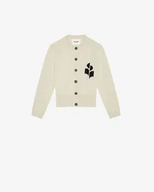 ETOILE Cotton And Wool Knit Cardigan - Light Gray