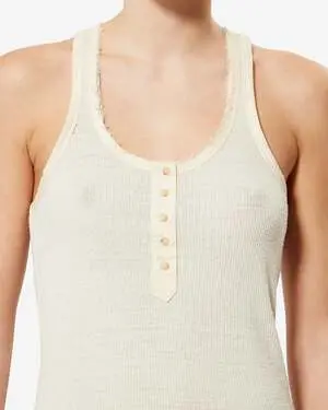 Isabel Marant Étoile Silk T-shirt Helma - Ecru