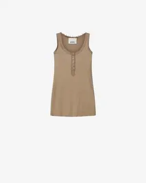 Isabel Marant Étoile SILK T-SHIRT HELMA Light Bronze