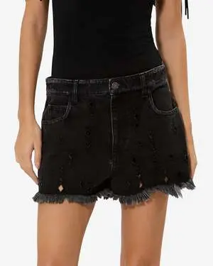 Isabel Marant Étoile Aecia Embroidered Denim Shorts