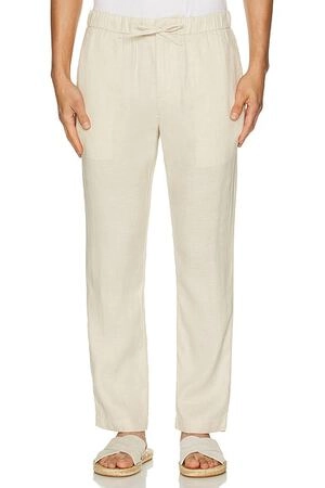 Frescobol Carioca Oscar Linen Chino Pant - Sand