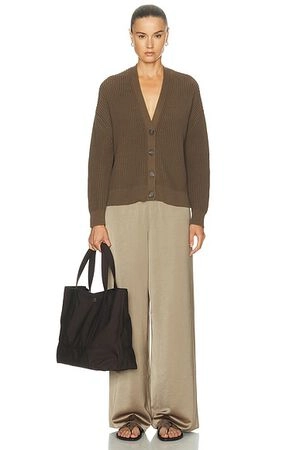 Jenni Kayne Cropped Cotton Cocoon Cardigan - Olive