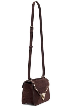 Valentino Garavani Rockstud Small Shoulder Bag - Ebony Brown