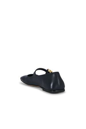 Bottega Veneta Charlotte Mary Jane Ballerina Flat - Midnight