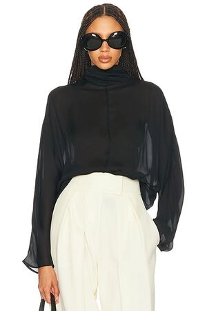 HELSA Dolman Popover Top - Black