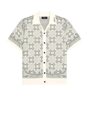 Amiri Ma Quad Check Mesh Knit Shirt