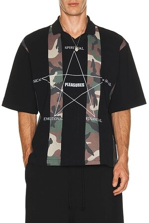PLEASURES Social Rugby Polo - Black