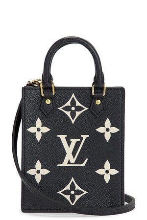 LOUIS VUITTON Empreinte Monogram Giant Petit Sac Plat Tote Bag - Black