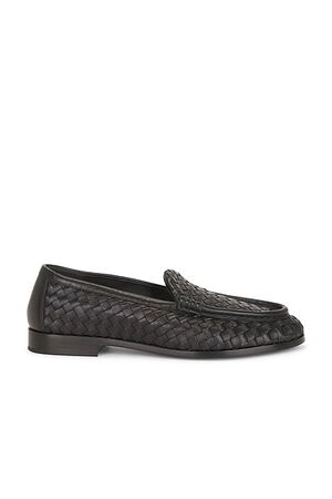 Bottega Veneta Silenzio Supple Loafer Intrecciato Nappa Opaque - Black