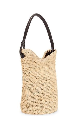 Staud Lani Raffia Bucket Bag
