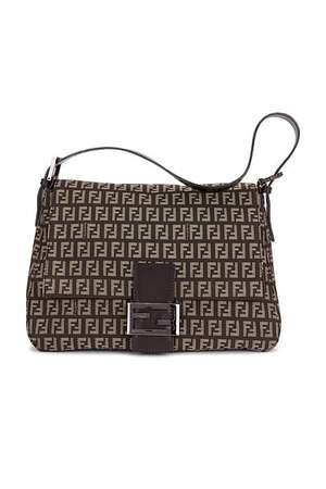 Fendi Zucchino Mama Baguette Shoulder Bag - Brown